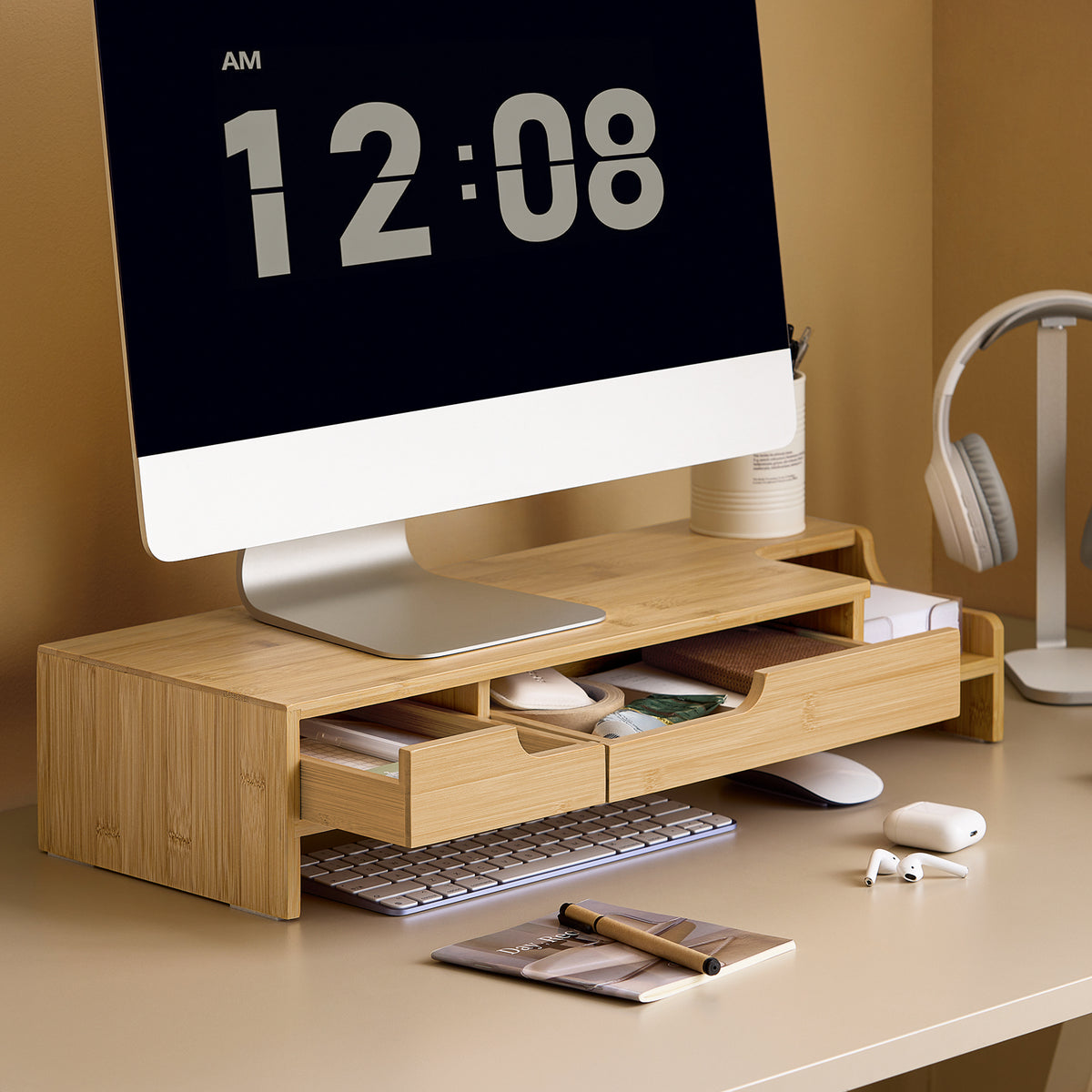 SoBuy BBF12-N, Monitor Stand Computer Screen Monitor Stand Monitor Ris ...