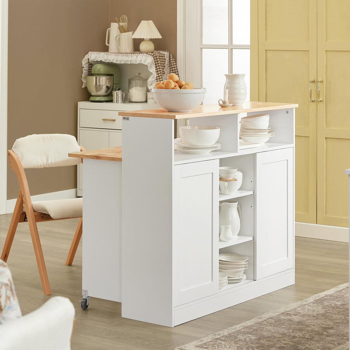 SoBuy FSB36-WN, Kitchen Island Sideboard Dining Room Storage Cabinet C ...