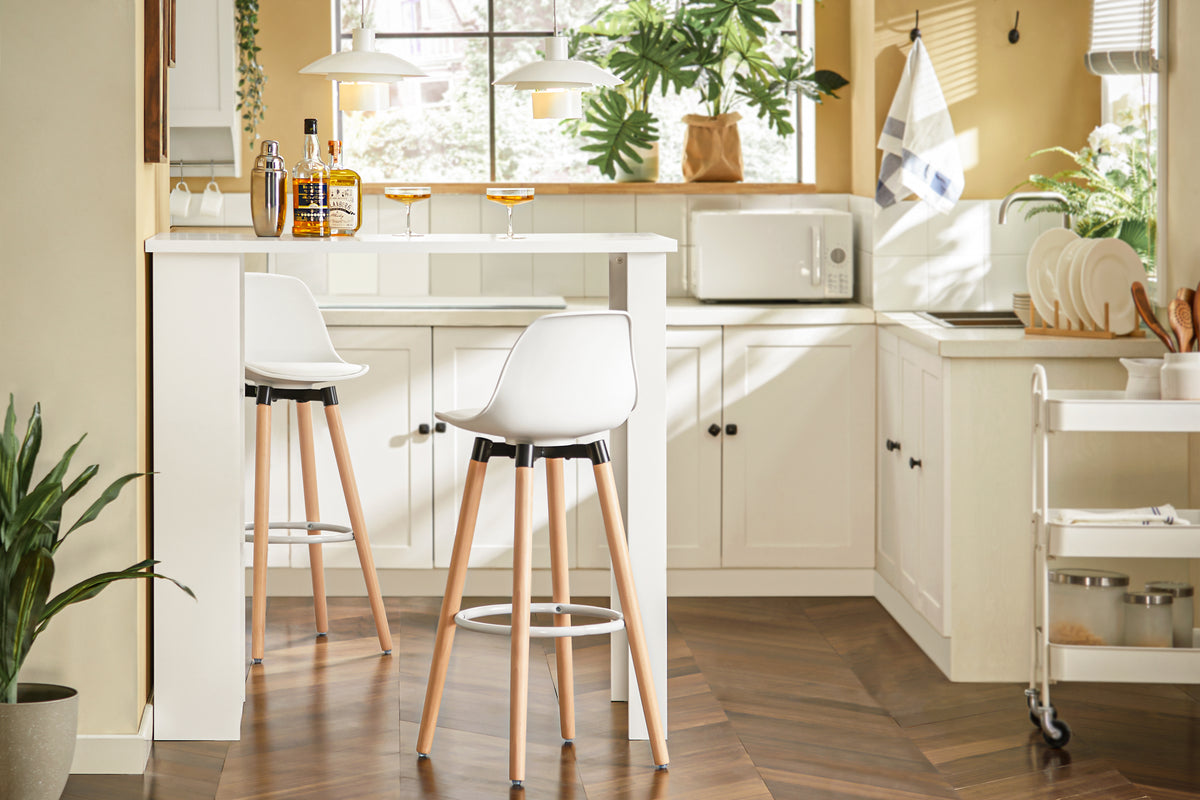 SoBuy FWT17-W, Kitchen Dining Table, Bar Table Coffee Table with 3-Tie ...