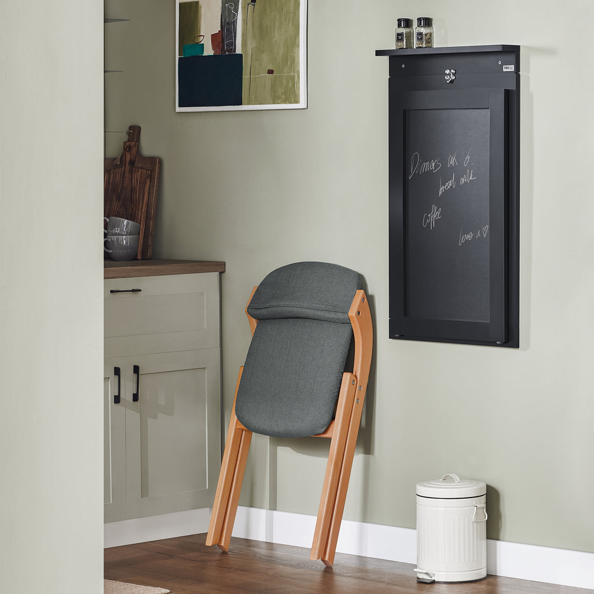 SoBuy FWT20-SCH, Wall-mounted Drop-leaf Table, Folding Table Desk with ...