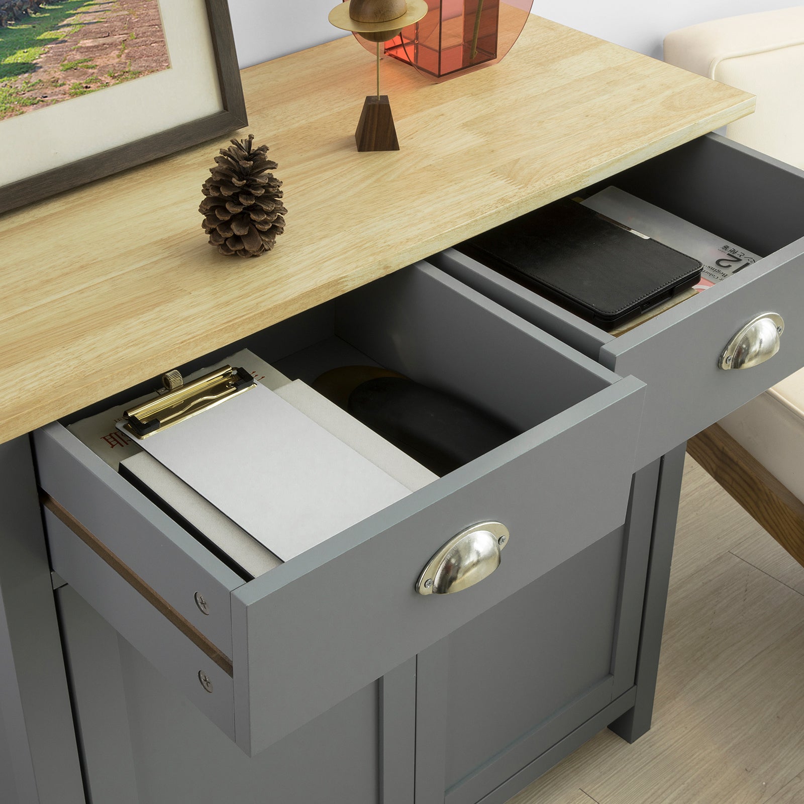 SoBuy FSB25-HG, Kitchen Dining Room Living Room Storage Cabinet Cupboa ...