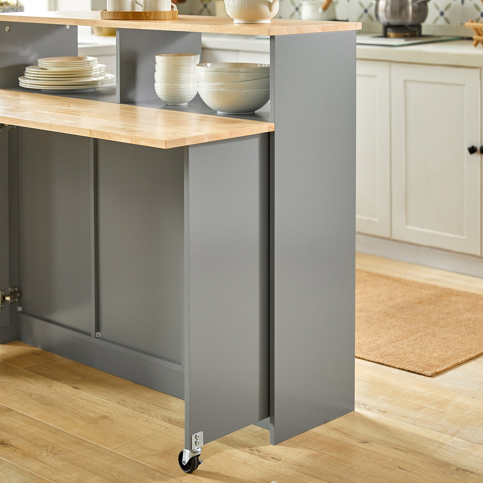 SoBuy FSB36-HG, Kitchen Island Kitchen Dining Room Sideboard Storage C ...