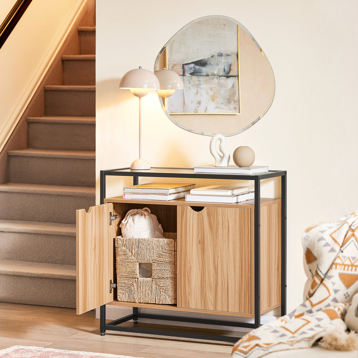 SoBuy FSB55-N, Sideboard Console Table Storage Cabinet Cupboard Sidebo ...