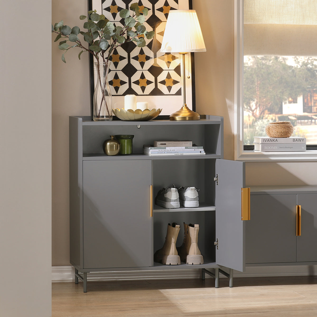 SoBuy FSB73-HG, Sideboard Storage Cabinet Cupboard Dining Room Living ...