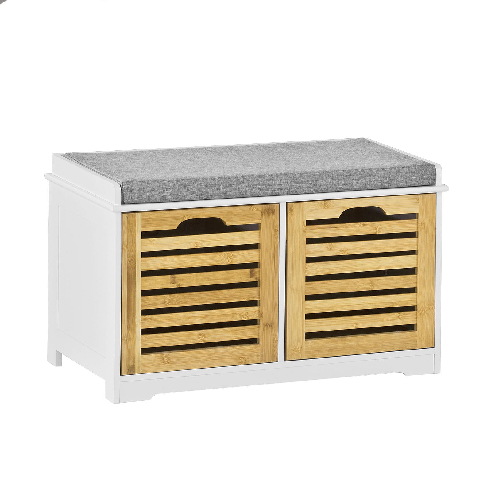 SoBuy FSR23-K-WN, Shoe Cabinet Storage Bench with 2 Drawers & Seat Cus ...